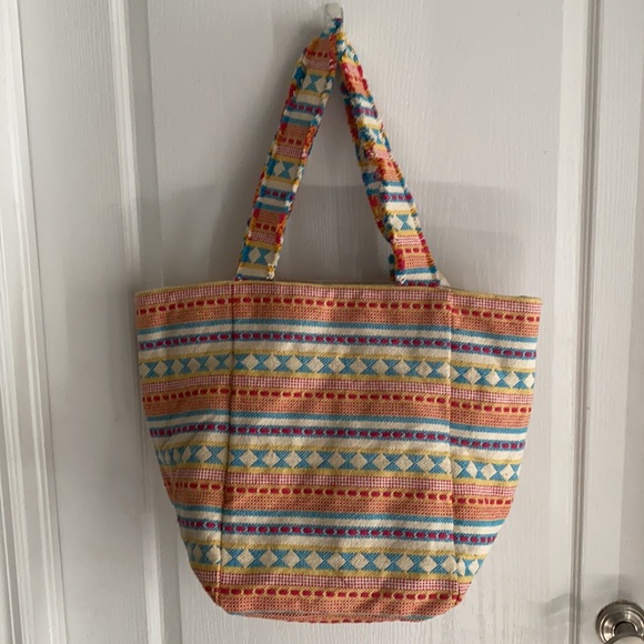 Magid | Bags | Nwt Magid Multi Color Boho Chic Jacquard Woven Tote Bag ...